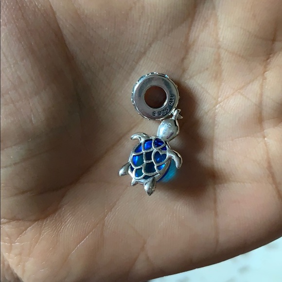 Pandora | Jewelry | Pandora Murano Glass Sea Turtle Dangle Charm | Poshmark